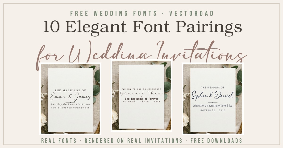 10 Elegant Font Pairings for Wedding Invitations (Free Fonts)