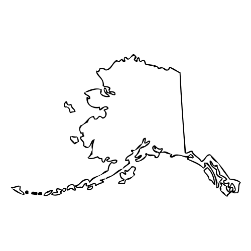 Alaska Map - Outline, Printable State, Shape, Stencil, Pattern ...