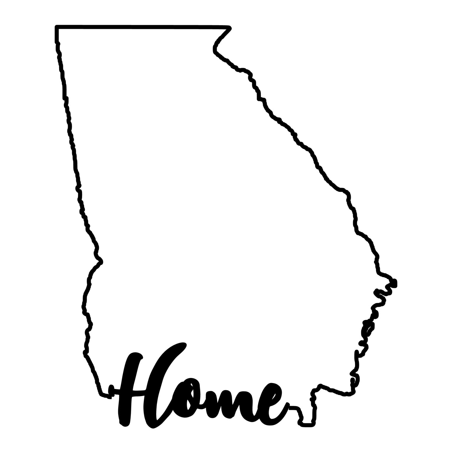 Georgia Map - Outline, Printable State, Shape, Stencil, Pattern ...