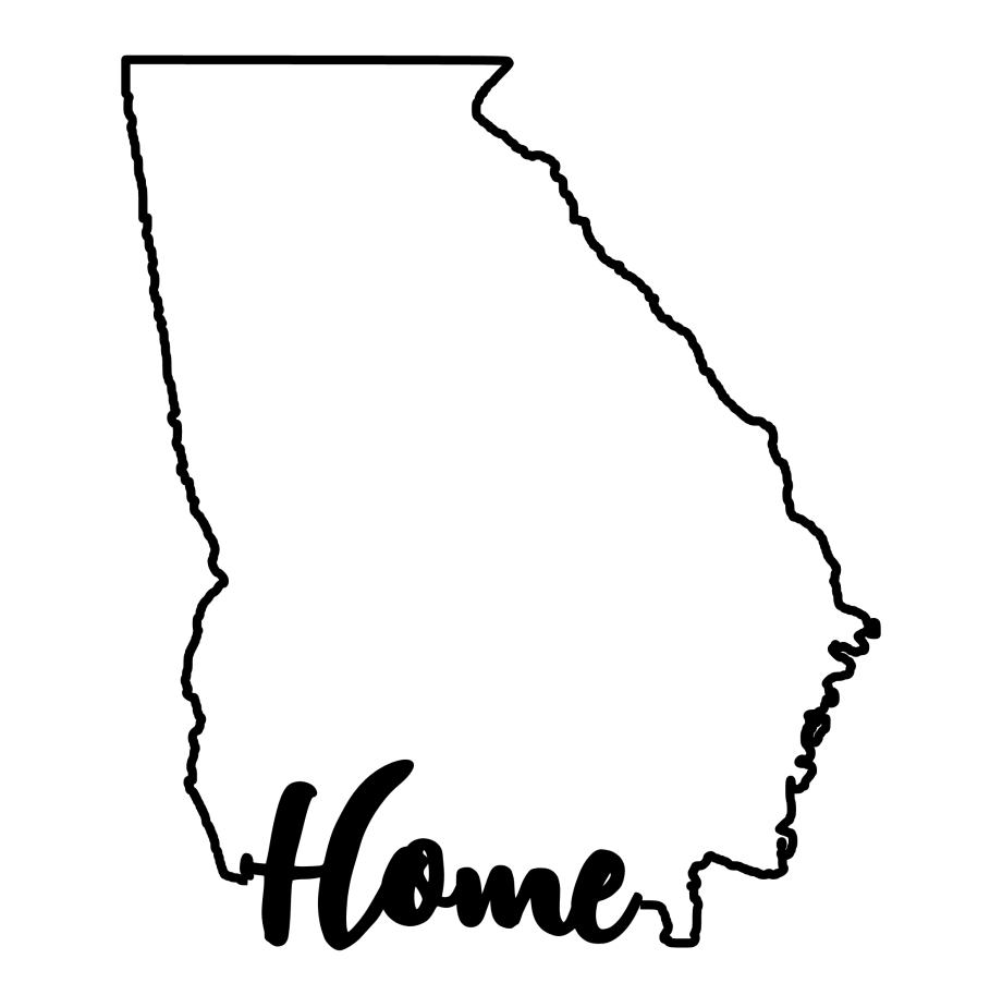 Georgia Map - Outline, Printable State, Shape, Stencil, Pattern ...