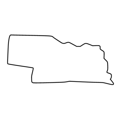 Nebraska Map - Outline, Printable State, Shape, Stencil, Pattern ...