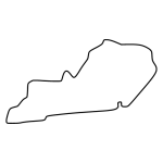 Kentucky Map - Outline, Printable State, Shape, Stencil, Pattern ...