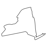 New York Map - Outline, Printable State, Shape, Stencil, Pattern ...