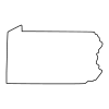 Pennsylvania Map - Outline, Printable State, Shape, Stencil, Pattern ...