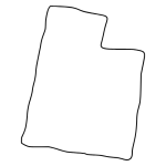 Utah Map - Outline, Printable State, Shape, Stencil, Pattern - Outline ...