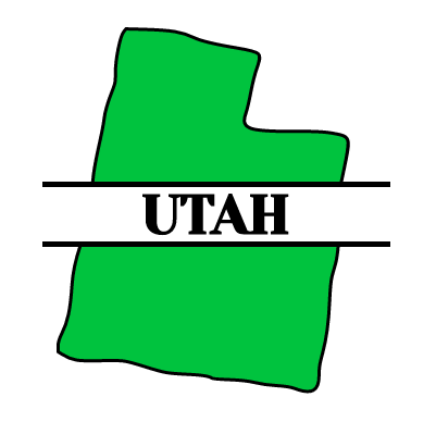 Utah Map - Outline, Printable State, Shape, Stencil, Pattern - Outline ...
