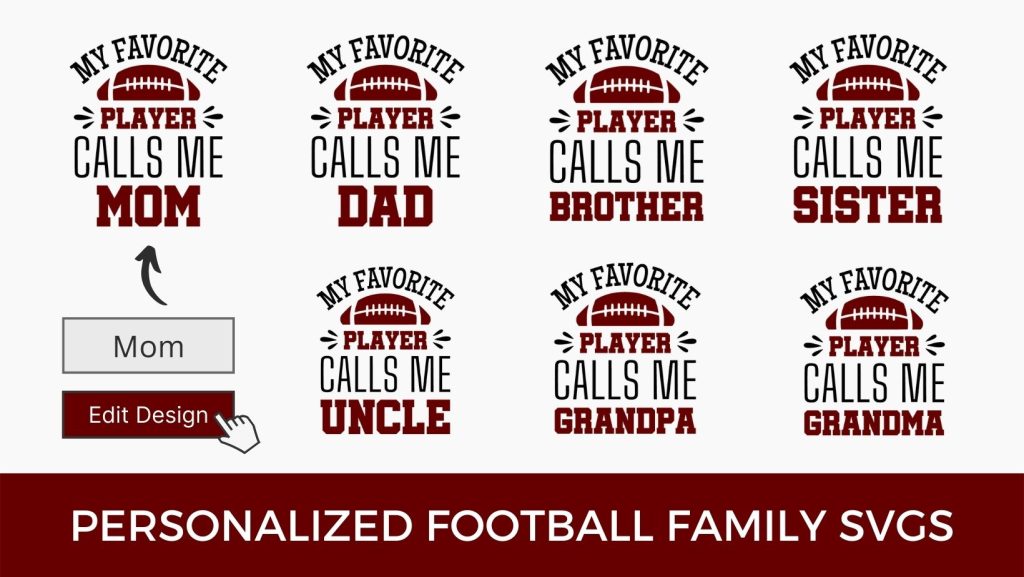 Custom Football Family SVG