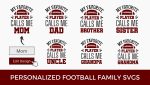 Custom Football Family SVG