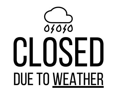 Closed Due To Weather Sign: Printable Templates (Free PDF Downloads)