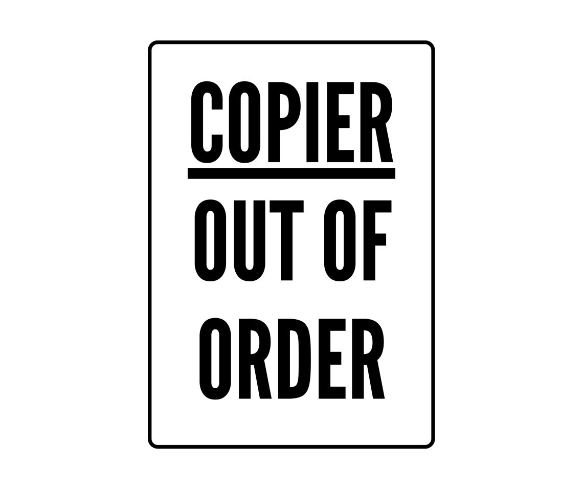 Out Of Order Signs: Printable Templates (Free PDF Downloads)
