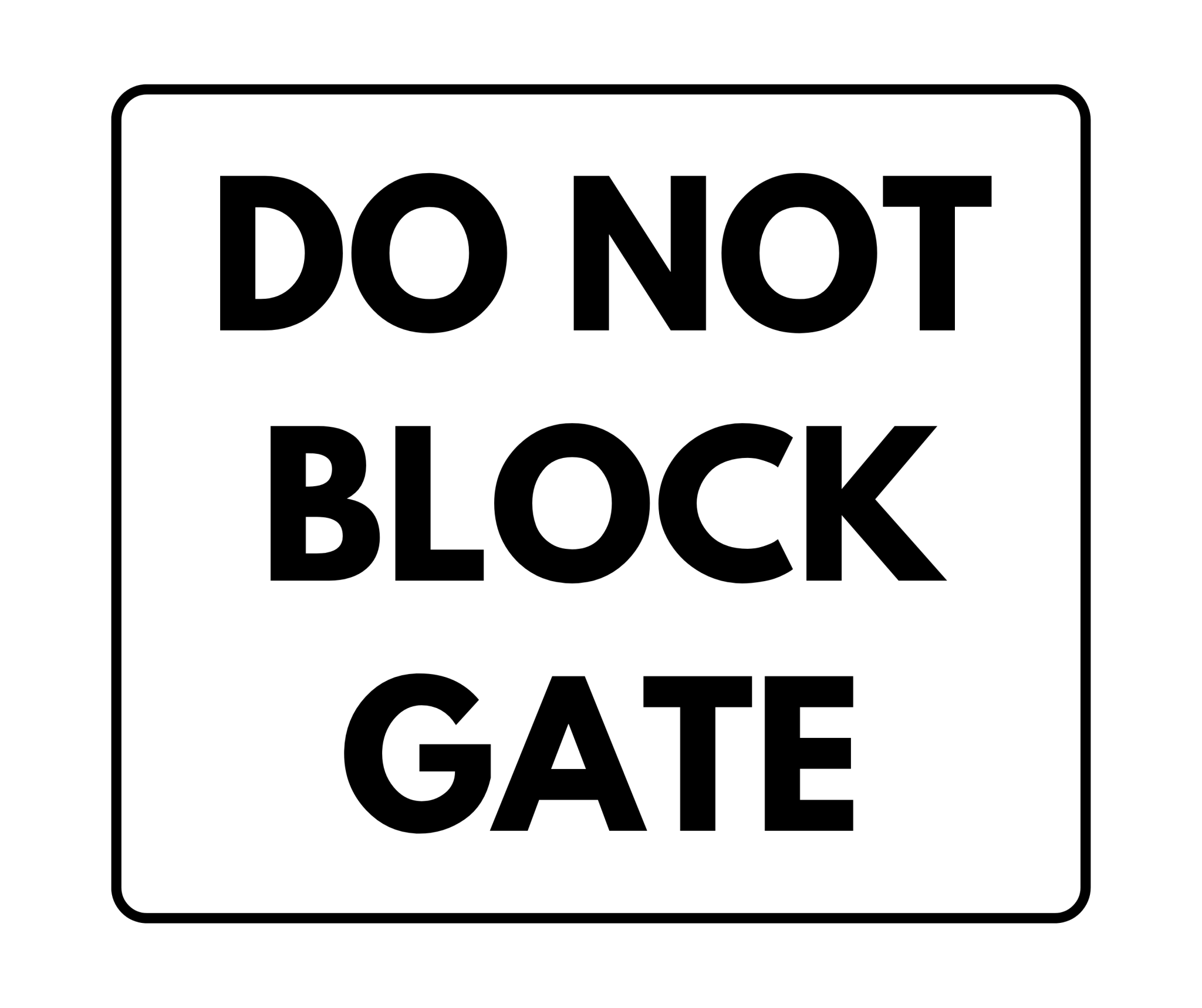 Do Not Block Gate Sign: Printable Templates (Free PDF Downloads) Do Not Block Gate Sign: Printable Templates (Free PDF Downloads)