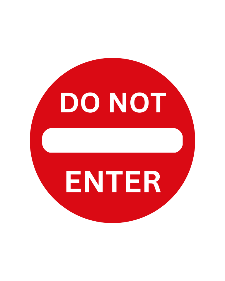 Do Not Enter Sign Template: Printable Templates (Free PDF Downloads)