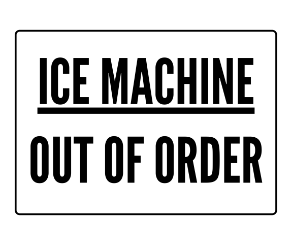 Ice Machine Out Of Order Sign: Printable Templates (Free PDF Downloads)