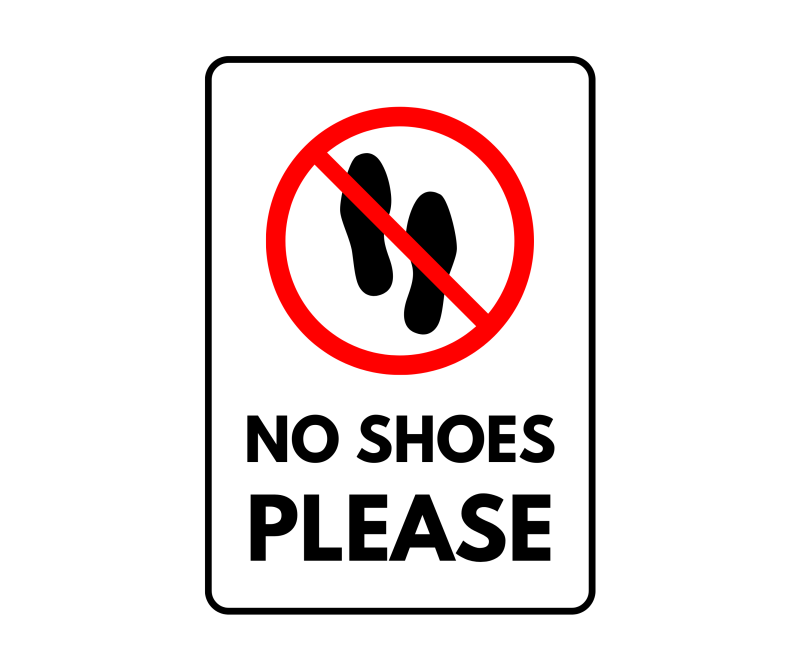 No Shoes Please Sign: Printable Templates (Free PDF Downloads)