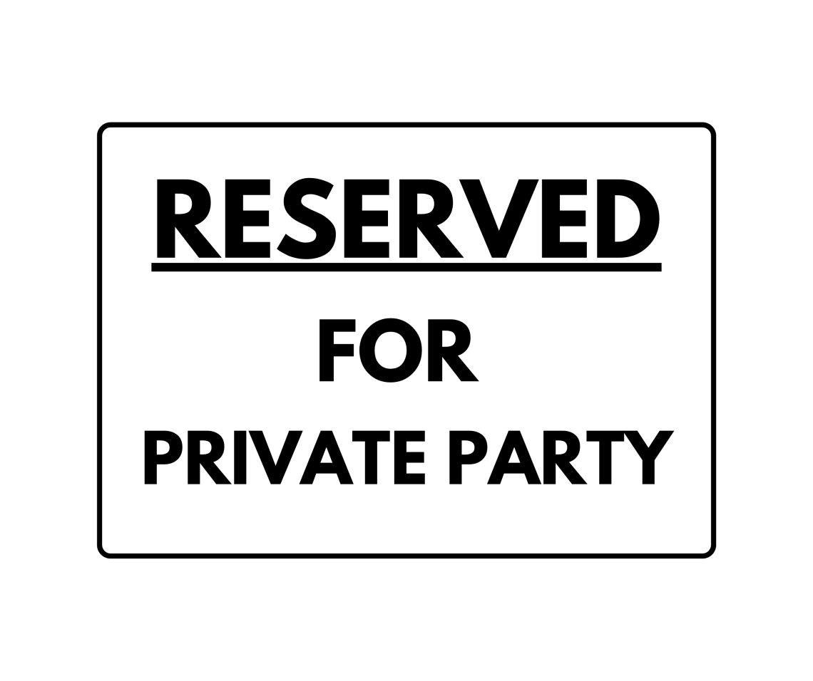 Reserved For Private Party Sign: Printable Templates (Free PDF Downloads) Reserved For Private Party Sign: Printable Templates (Free PDF Downloads)