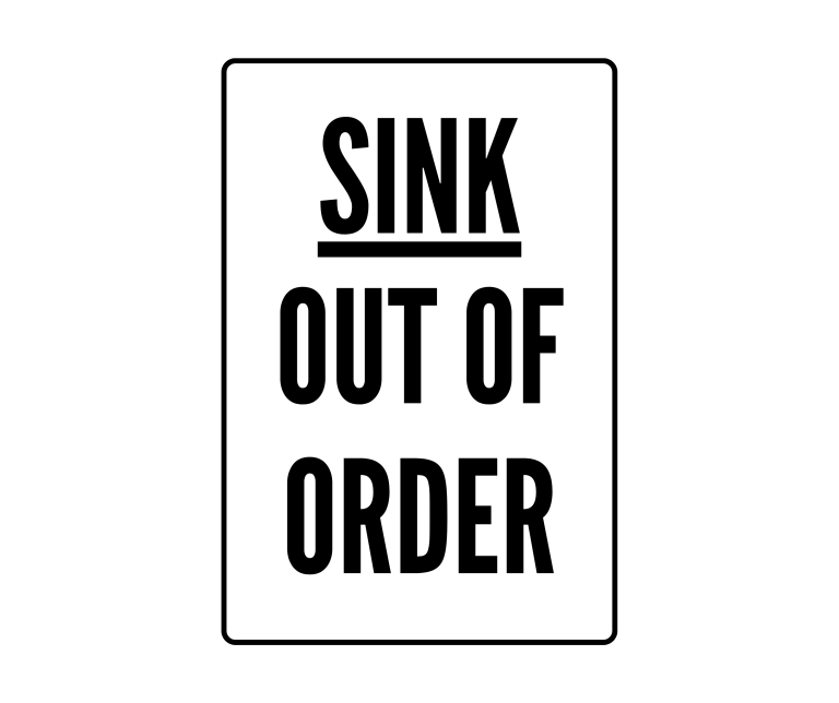 Sink Out Of Order Sign: Printable Templates (Free PDF Downloads)