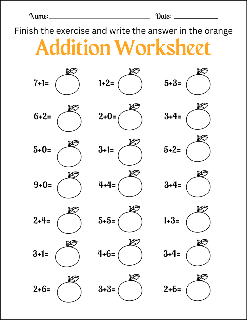Printable Addition Charts & Worksheets (Free Printable Files)