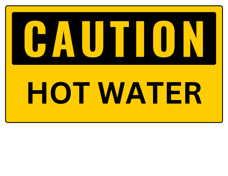 Caution Hot Water Sign: Printable Templates (Free PDF Downloads)