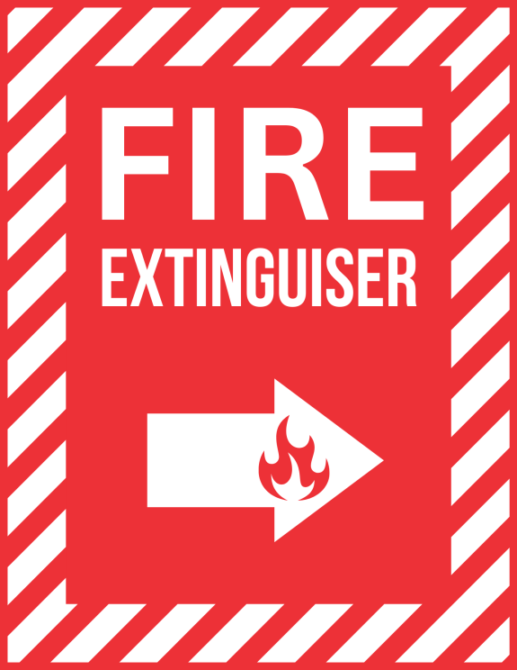 Fire Extinguisher Down Arrow Sign: Printable Templates (Free PDF Downloads)