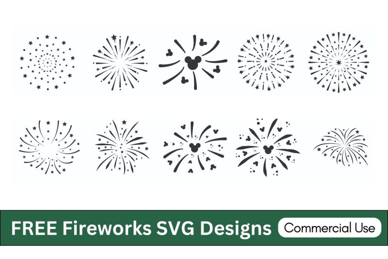Fireworks SVG: FREE Printables, Stencils, Silhouette