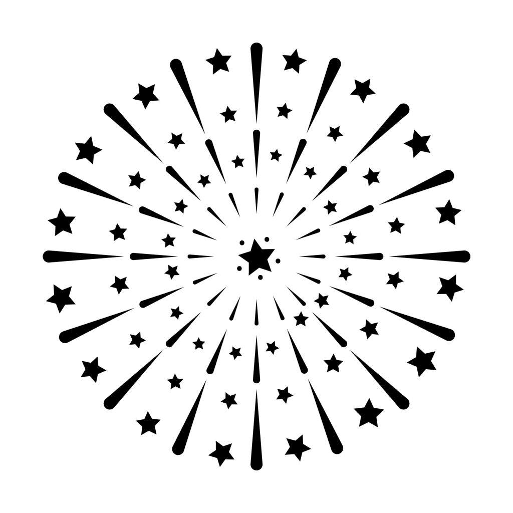 Fireworks SVG: FREE Printables, Stencils, Silhouette