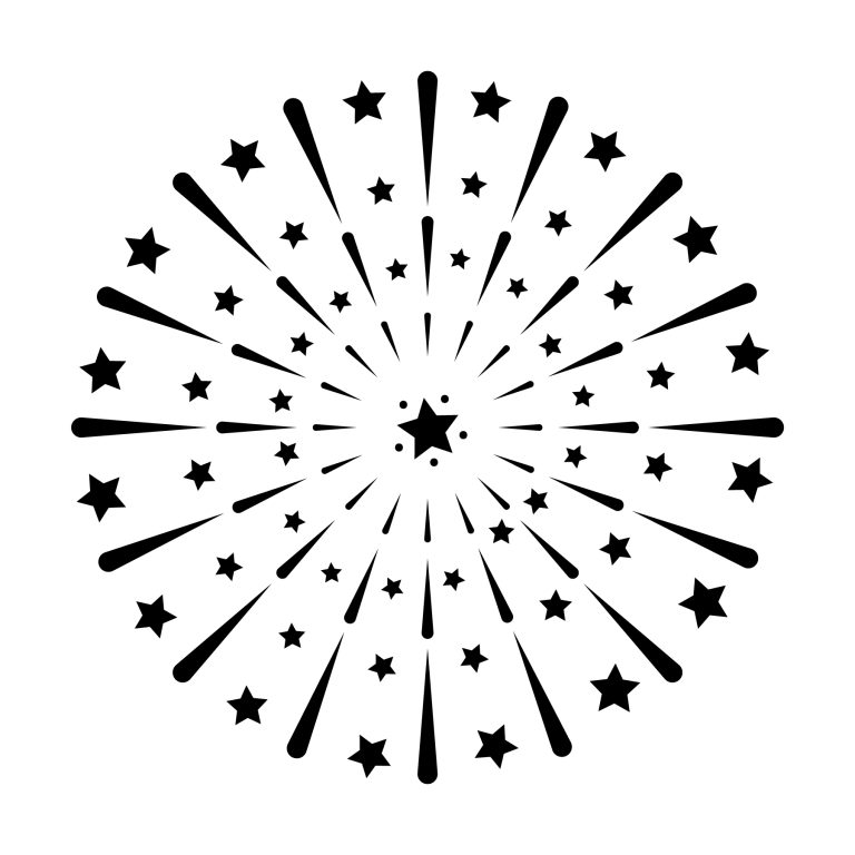 Fireworks SVG: FREE Printables, Stencils, Silhouette