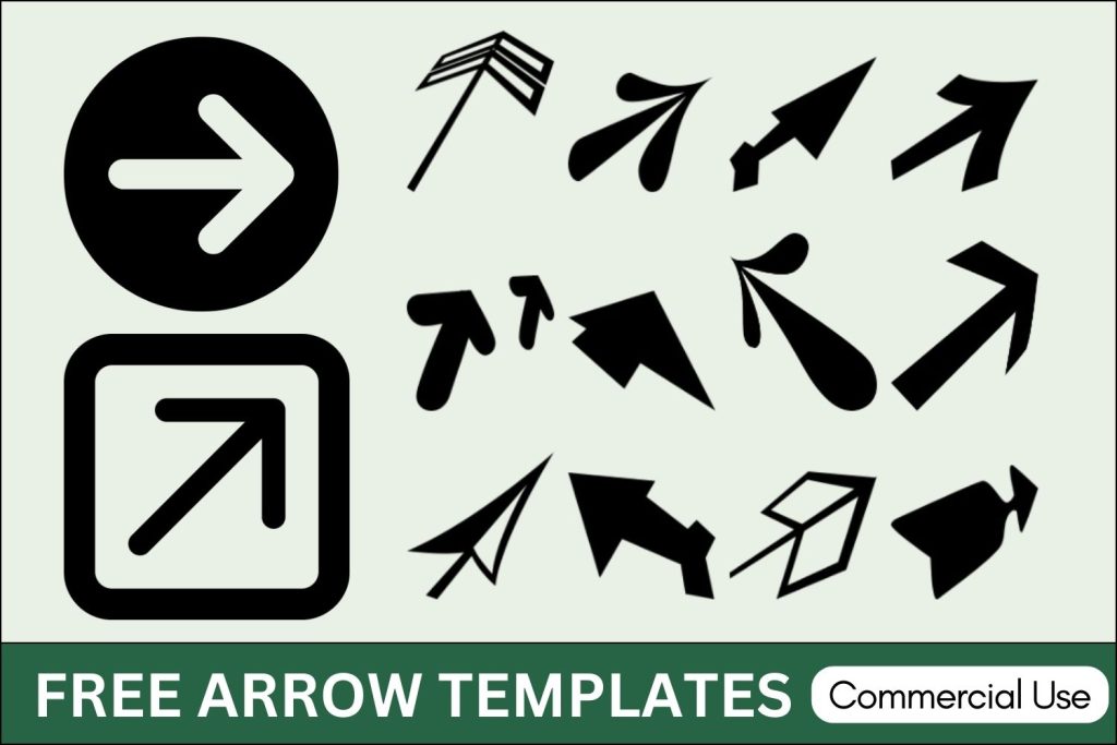 Arrow Templates: FREE Printables, Stencils, Silhouette