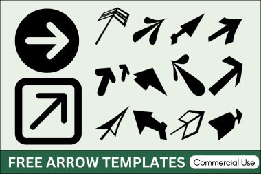 Arrow Templates: FREE Printables, Stencils, Silhouette