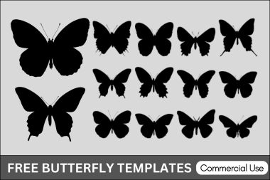 Butterfly Templates: FREE Printables, Stencils, Silhouette