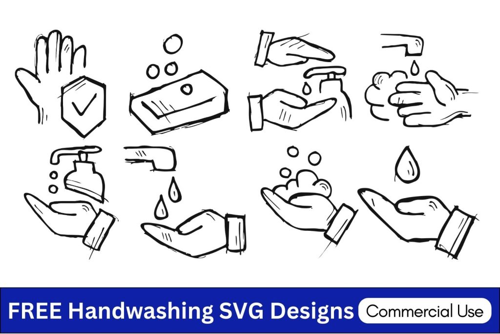 Handwashing SVGs: FREE Printables, Stencils, Silhouette
