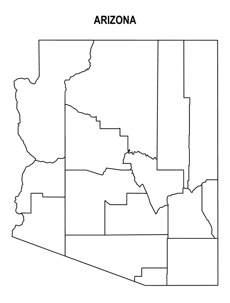 Arizona County Map: Editable & Printable State County Maps