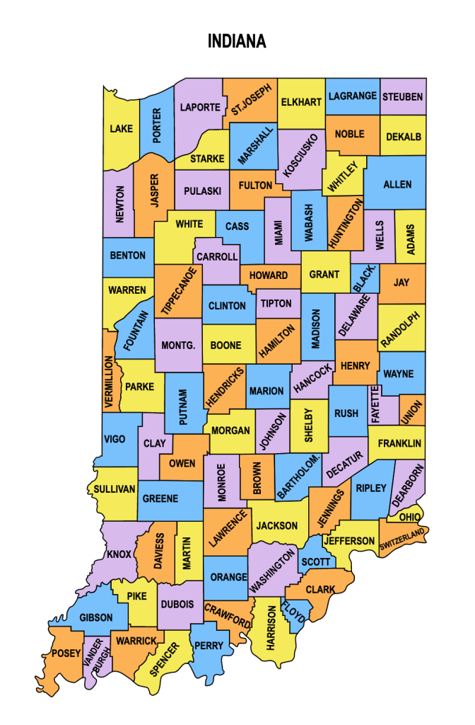 Indiana County Map: Editable & Printable State County Maps