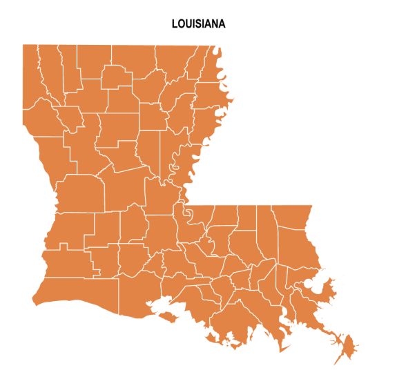 Louisiana County Map: Editable & Printable State County Maps