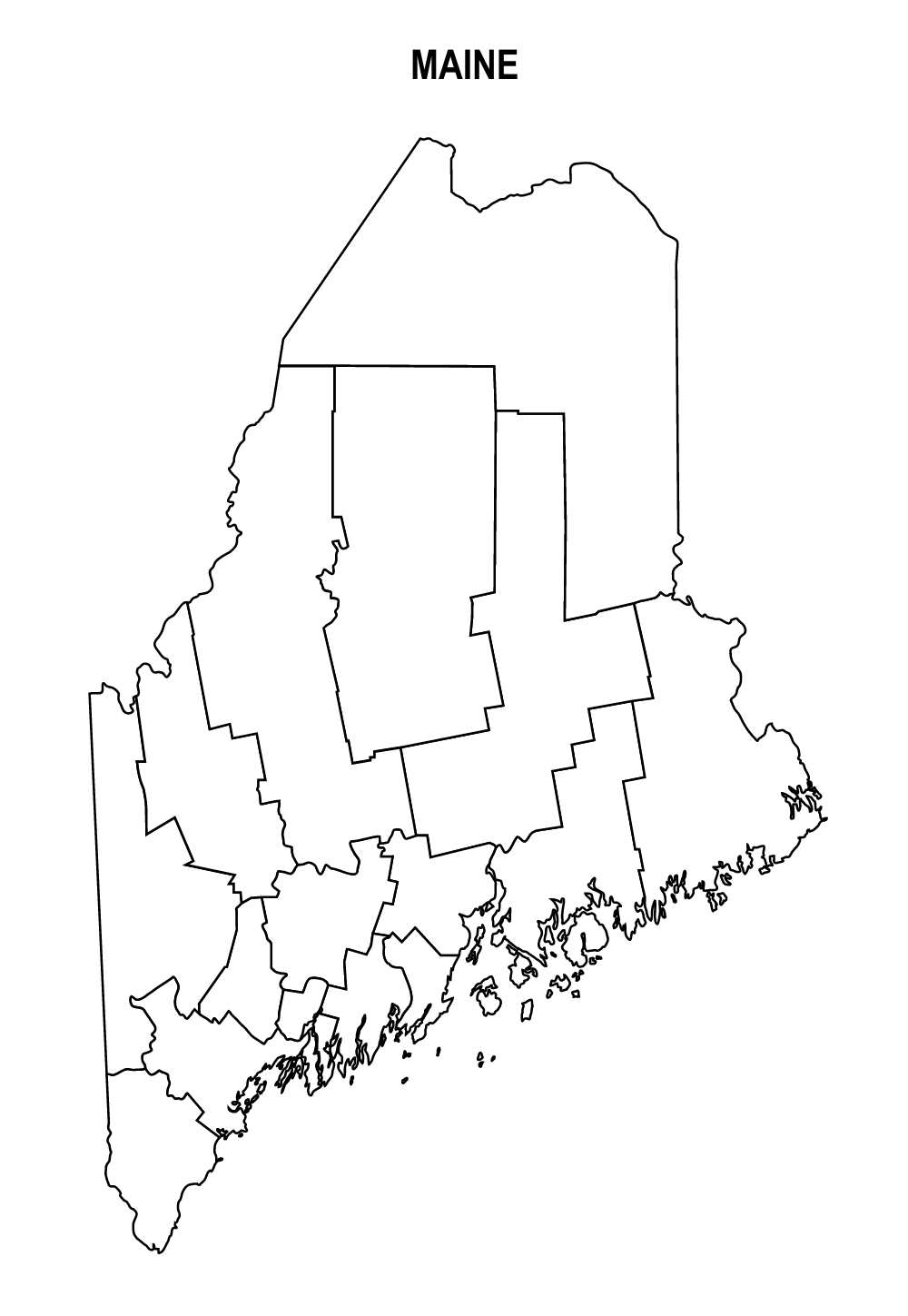 Maine County Map: Editable & Printable State County Maps