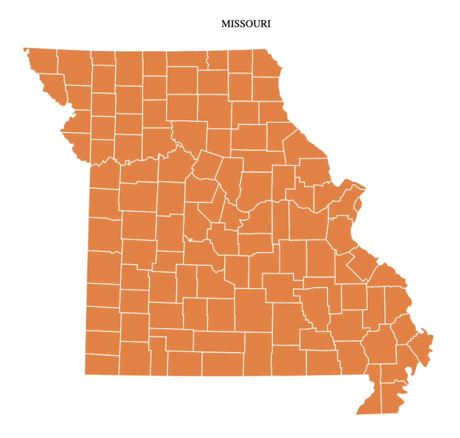 Missouri County Map: Editable &amp; Printable State County Maps