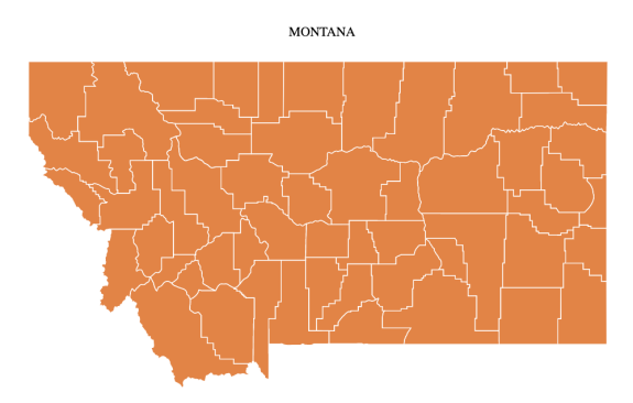 Montana County Map: Editable & Printable State County Maps