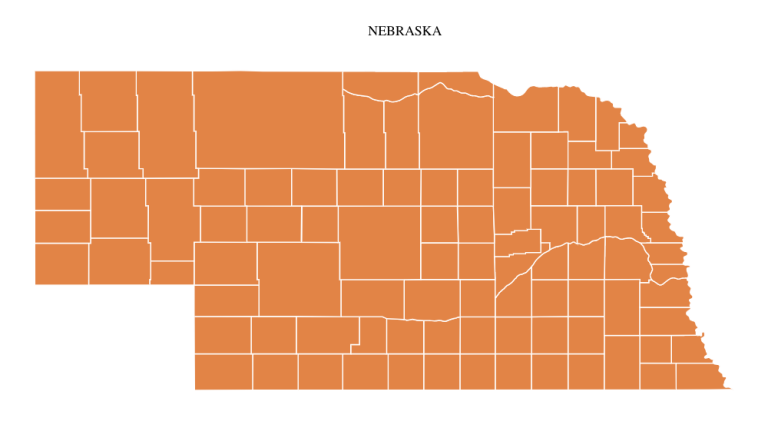 Nebraska County Map: Editable & Printable State County Maps