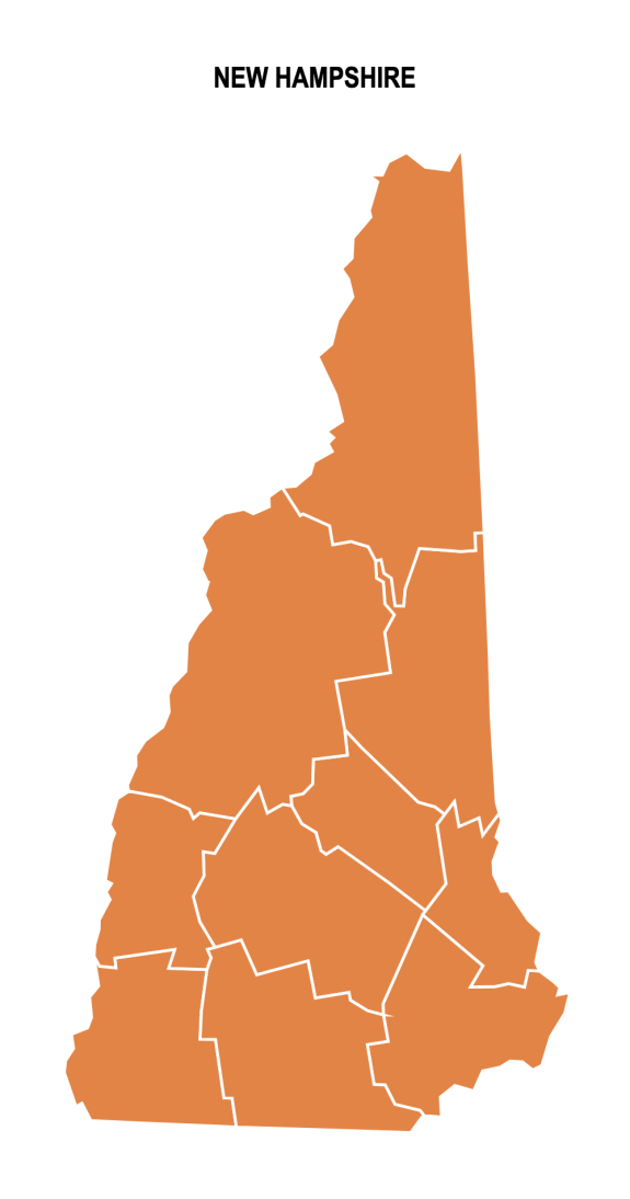 New Hampshire County Map: Editable & Printable State County Maps