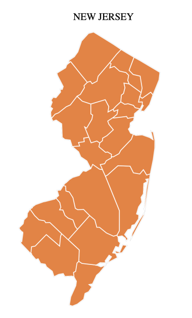 New Jersey County Map: Editable & Printable State County Maps