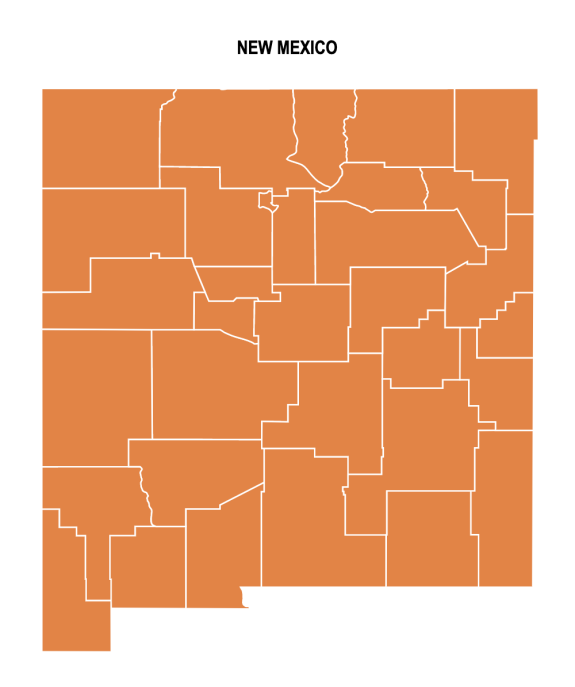 New Mexico County Map: Editable & Printable State County Maps