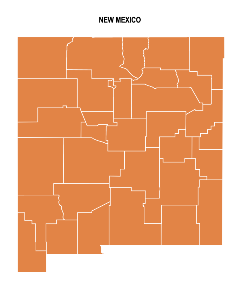 New Mexico County Map: Editable & Printable State County Maps