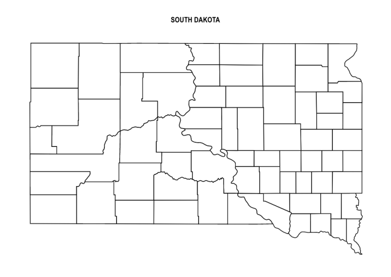 South Dakota County Map: Editable & Printable State County Maps