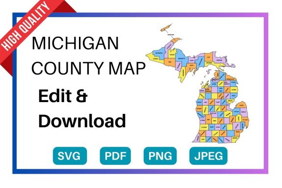 Michigan County Map: Editable & Printable State County Maps