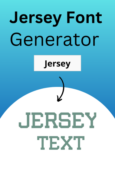 Jersey Font Generator: Free Text Jersey Maker