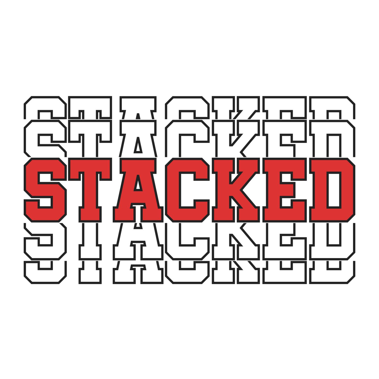 Free Editable Online Stacked Text Generator