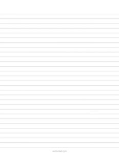 Wide Lined Paper: Free Printable Paper Templates