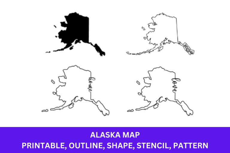 Alaska Map - Outline, Printable State, Shape, Stencil, Pattern ...