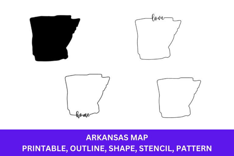 Arkansas Map - Outline, Printable State, Shape, Stencil, Pattern ...
