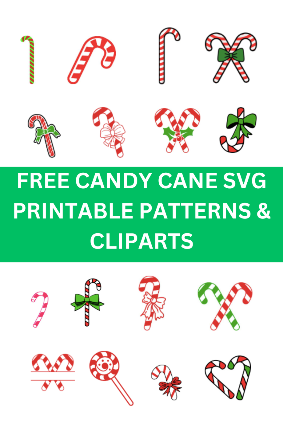 Candy Cane SVG: Free Printable Patterns & Cliparts