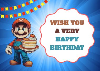 Mario Birthday Card Printable